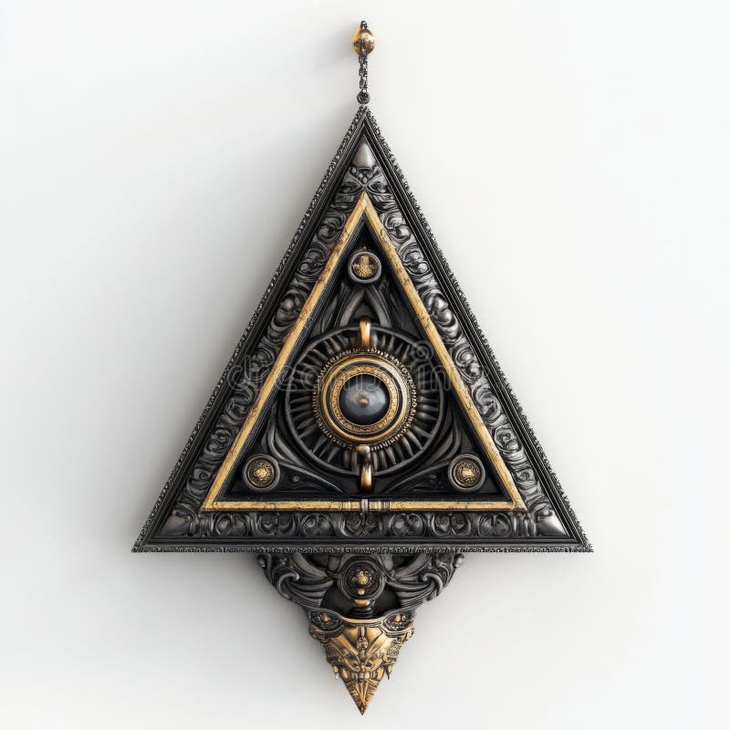 Intricately Designed Triangle Wall Decor Featuring Rich Details and a ...