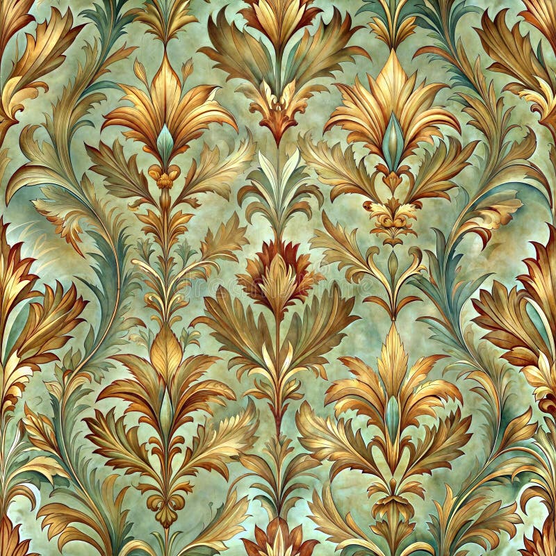 Intricately Detailed Old Wallpapers, Seamless Tile Pattern, AI ...