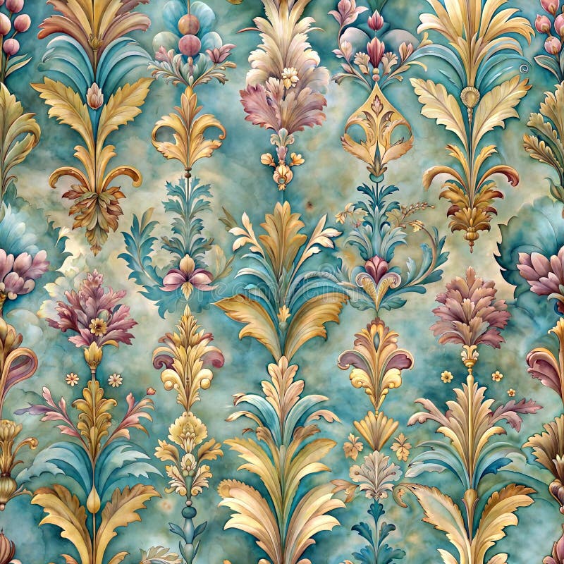 Intricately Detailed Old Wallpapers, Seamless Tile Pattern, AI ...