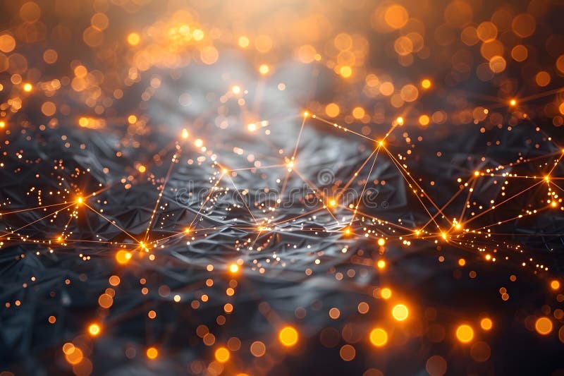 Intricately Linked Server Networks on Tech Background Stock ...