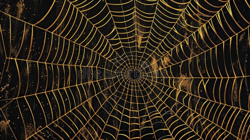 The Intricately Woven Web of a Spider with Its Symmetrical Lines and ...