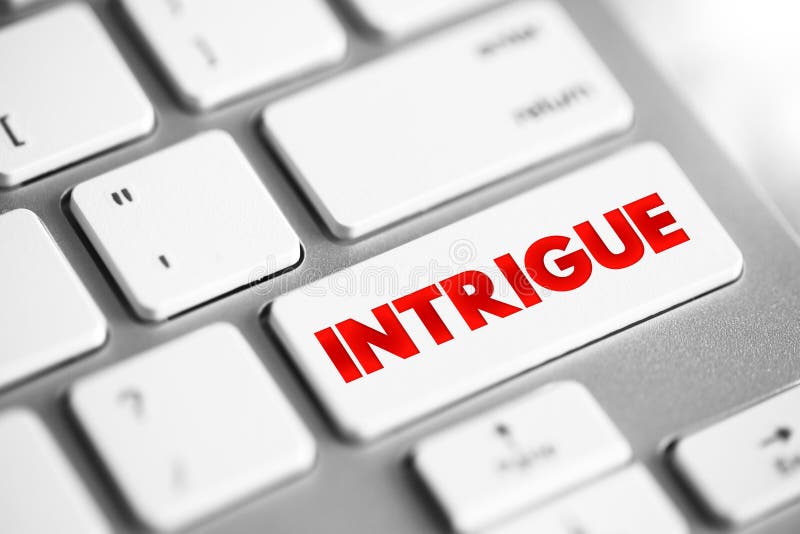Intrigue Text Button on Keyboard, Concept Background Stock Image ...