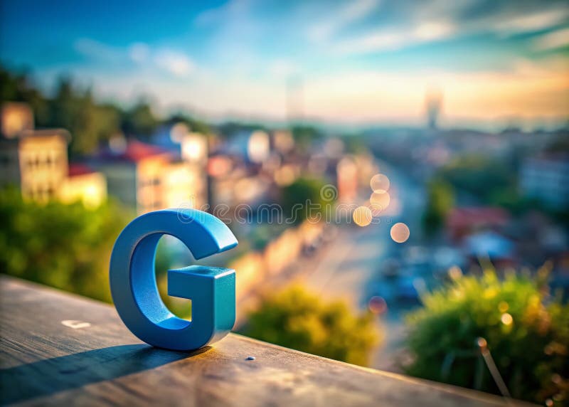 Intriguing Abstract Alphabet a TiltShift Perspective on a Tiny Blue ...