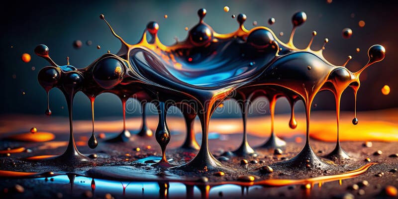 Intriguing Abstract Background Dramatic Black Paint Splatter in ...