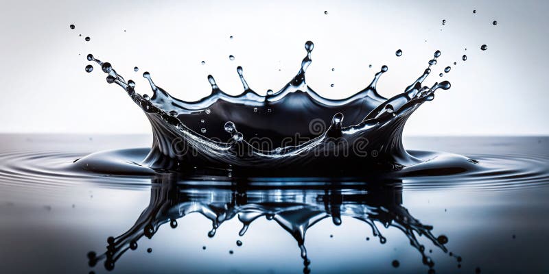 Intriguing Abstract Black Liquid Splash Background a Captivating Visual ...