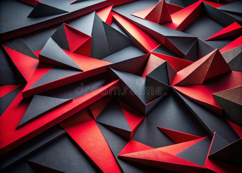 Intriguing Abstract Black and Red Cut Paper Texture an Aerial ...