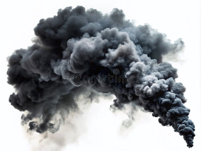 Intriguing Abstract Black Smoke Against a Pristine White Background a ...