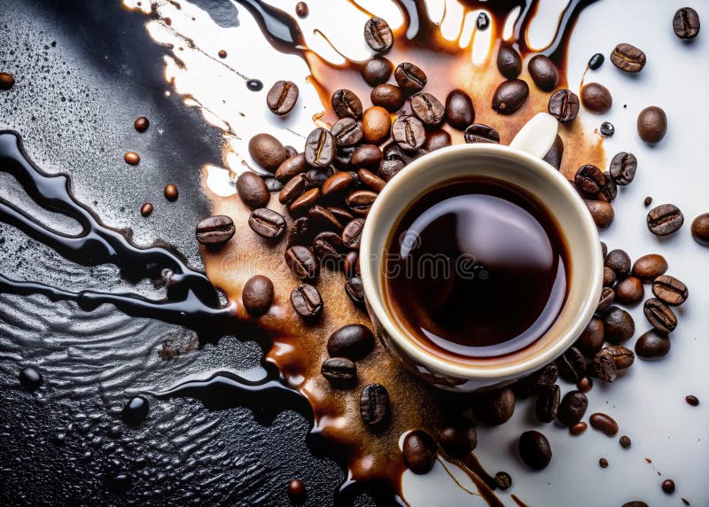 Intriguing Abstract Coffee Spill Textures a Surreal Background for ...