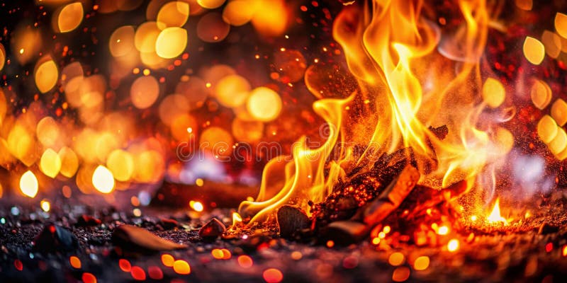 Intriguing Abstract Fire Bokeh Background a Stunning Visual Symphony of ...