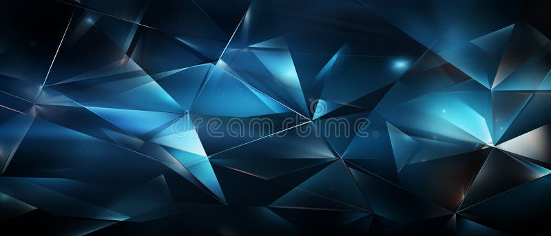 Intriguing Abstract Geometry: Vibrant Blue Triangles Form Dynamic ...