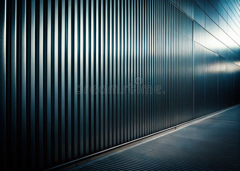 Intriguing Abstract Metallic Wall Design Parallel Lines Depth and ...