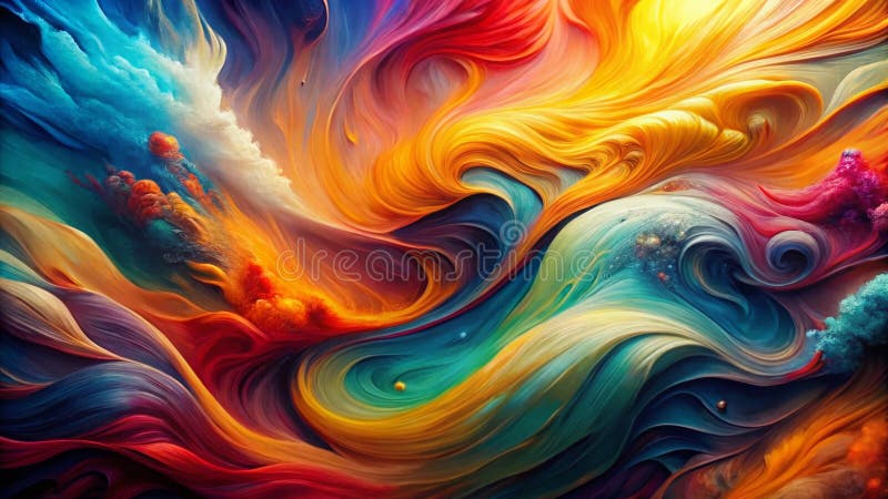 Intriguing Abstract Oil Painting Organic Forms and Long Exposure ...