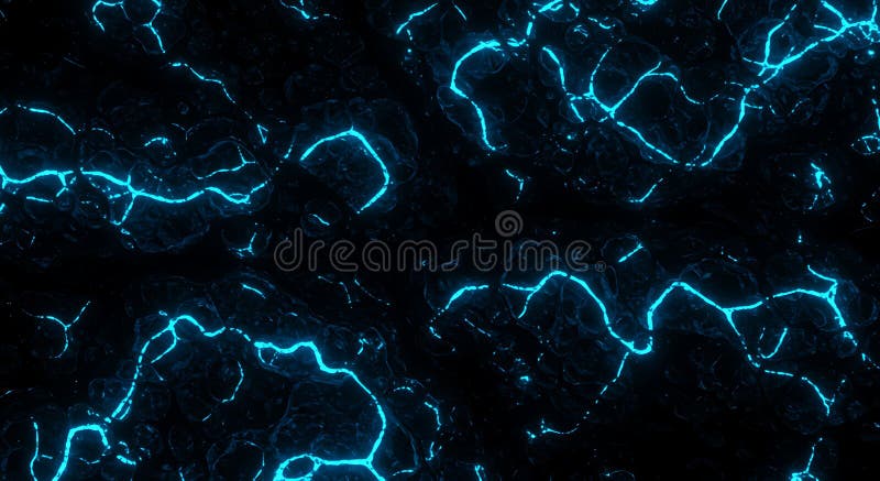 Intriguing Abstract Textures with Electric Blue Neon Highlights and ...