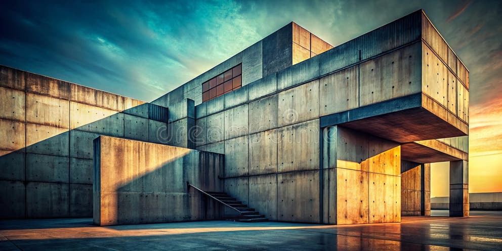 Intriguing Architectural Ink Stamp Design Exploring Grunge Concrete ...