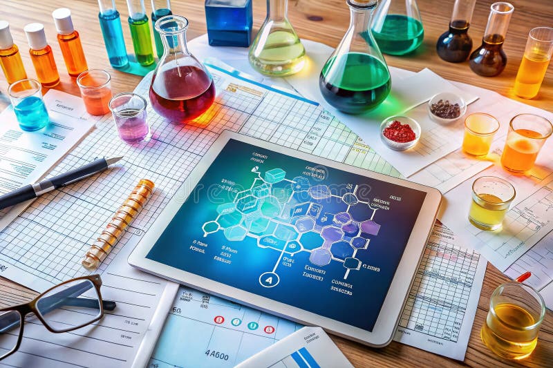 Intriguing Architectural Interior a Chemistry Lab Table Unveiled ...