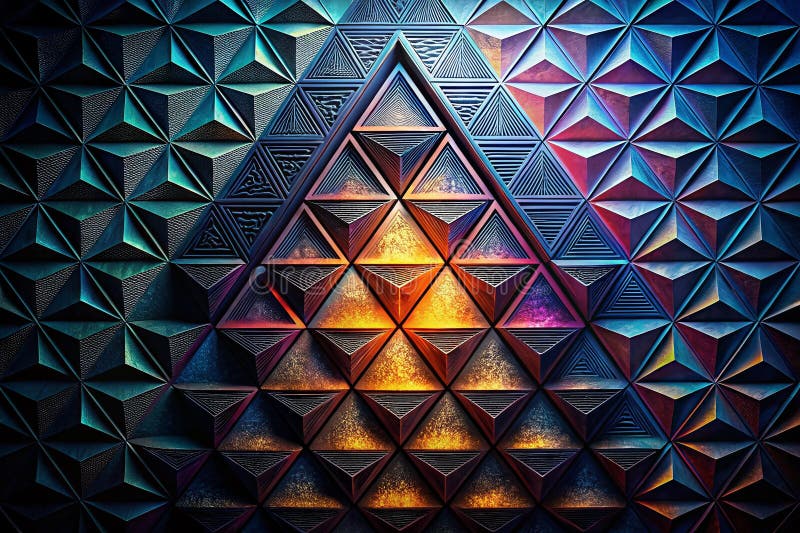 Intriguing Black Geometric Triangle Pattern Background a Surreal ...