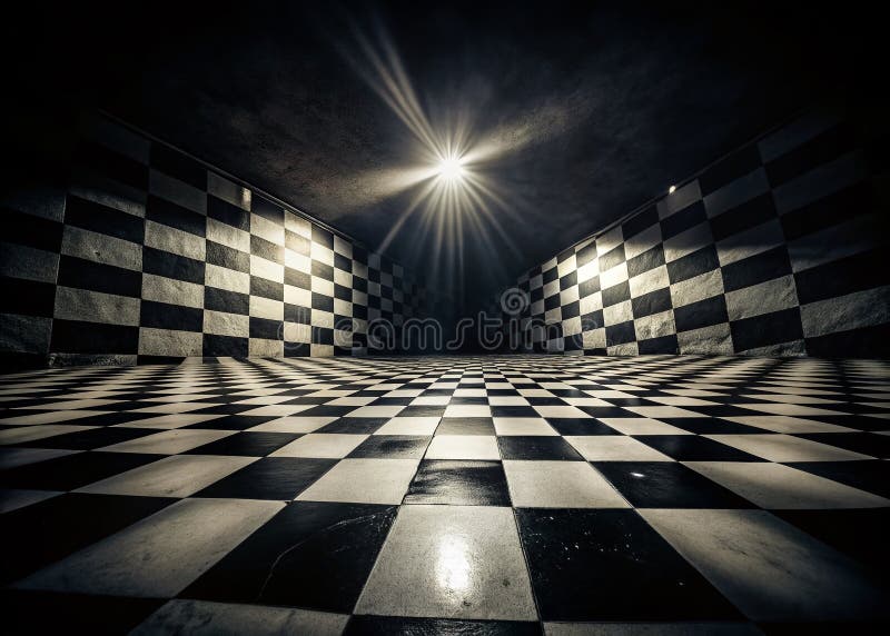 Intriguing Black and White Checkered Pattern Emerges in Dramatic Night ...