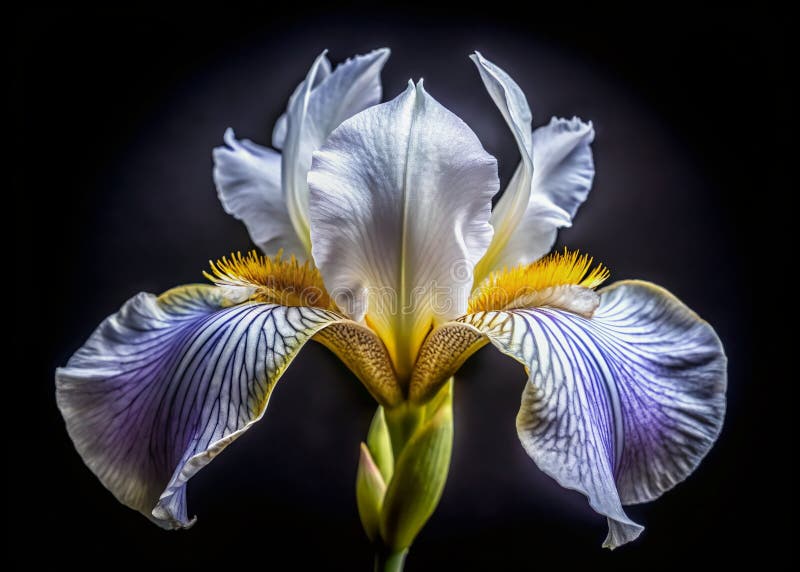 Intriguing Black and White Closeup Iris Portrait a Study in Light and ...