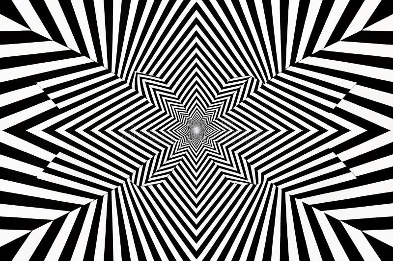 Intriguing Black and White Geometric Optical Illusion a Stunning ...