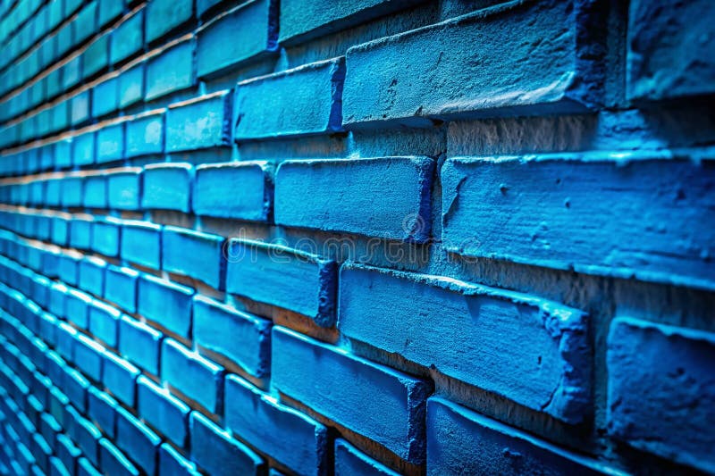 Intriguing Blue Brick Wall Texture a CloseUp Study of Modern ...