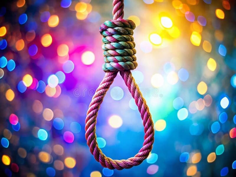 Intriguing Bokeh Effect Image Isolated Noose Against a Pristine White ...