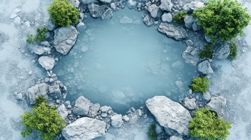 Intriguing Circular Hole in the Ground Surrounded by Earthy Textures ...