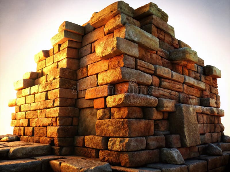 Intriguing Closeup of Ancient Stone Wall Ruins a Study in Time and ...