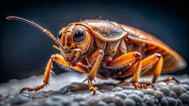 Intriguing CloseUp of a Brown Insect on a Light Gray Background a ...