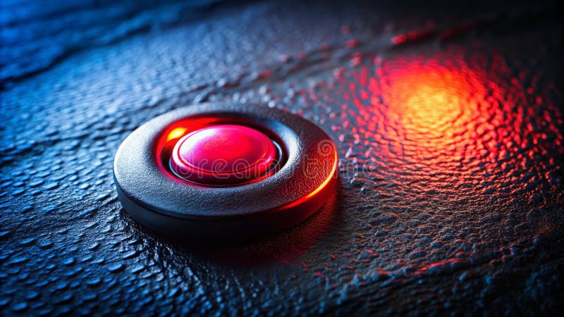 Intriguing CloseUp Dark Button Action Pressing and Clicking for a ...