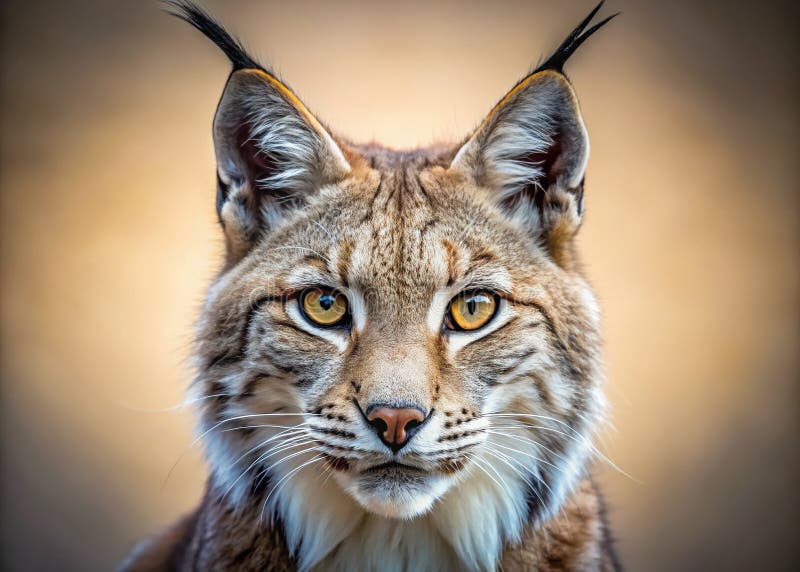 Intriguing CloseUp of a Lynx Face a Minimalist Wildcat Portrait Study ...