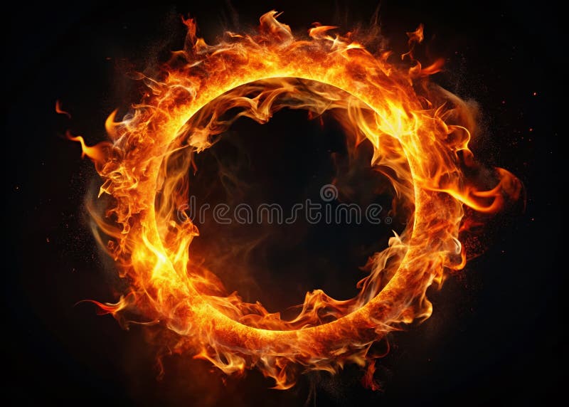 Intriguing CloseUp of a Surreal Burning Ring Dark Fire Photography ...