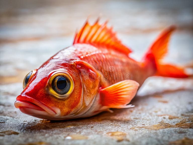 Intriguing Closeup of a Tiny Dead Red Fish Macro Photography ...