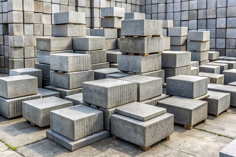 Intriguing Concrete Block Stacking an Abstract Arrangement on Weathered ...