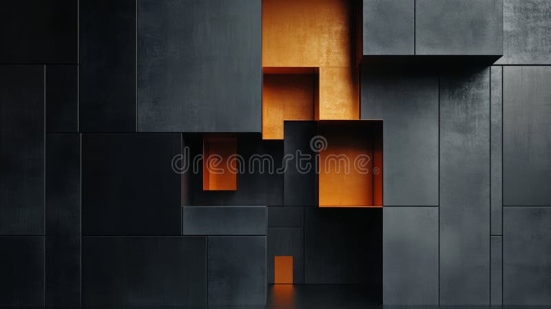 Intriguing Contrast, a Single Light Beam Pierces through Dark, Textured ...