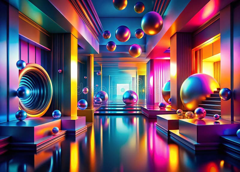 Intriguing 3D Abstract Art Background Featuring Surreal Positive and ...