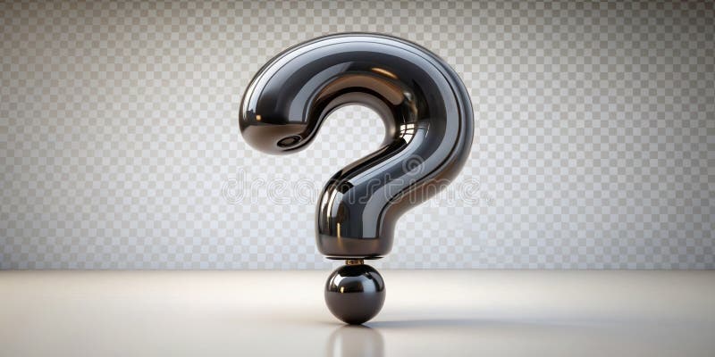 Intriguing 3D Black Question Mark Balloon Realistic Inflation TiltShift ...