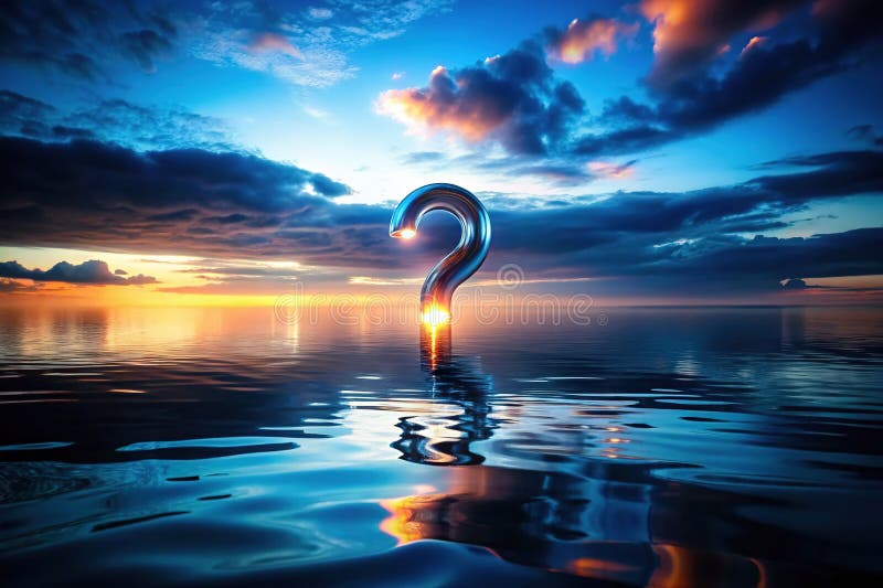 Intriguing 3D Question Mark Reflection a Long Exposure Abstract Image ...