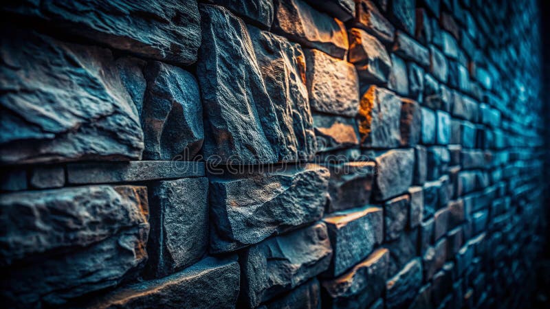 Intriguing Dark Gray Stone Wall Texture a LowLight Photography ...