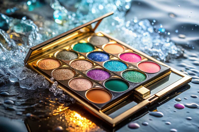 Intriguing Deep Blue Makeup Palette Flat Lay a Splash of Urban ...