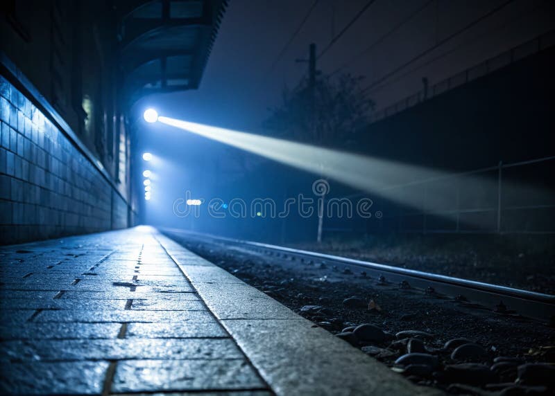 Intriguing Diagonal Light Beam Against a Textured Blue Background an ...