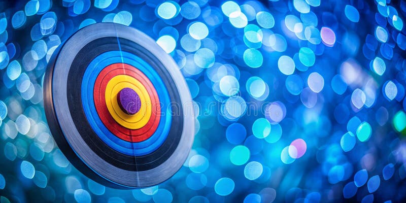 Intriguing Double Exposure Abstract Blue Design Meets Precision Target ...