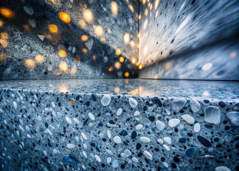 Intriguing Double Exposure of Textured Grey Exposed Aggregate Concrete ...