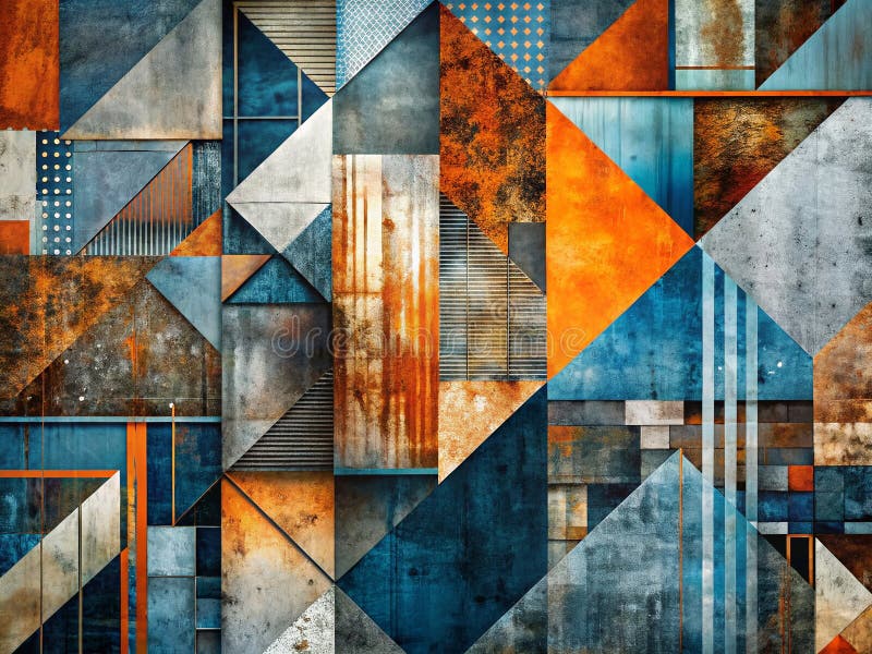 Intriguing Geometric Shapes in an Abstract Urban Exploration Background ...