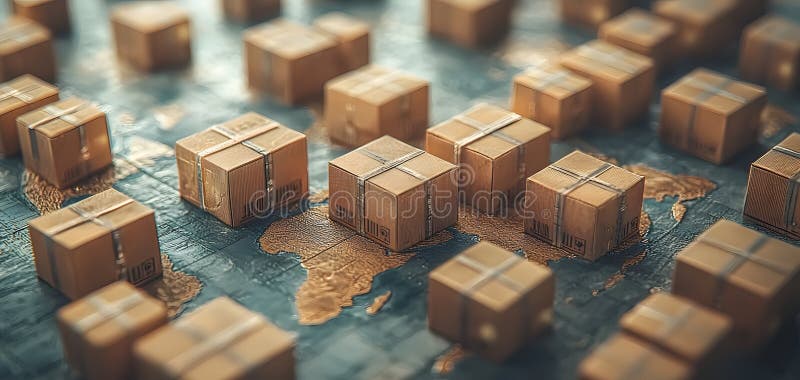 An Intriguing Glimpse into Global Trade a Forest of Shipping Boxes ...