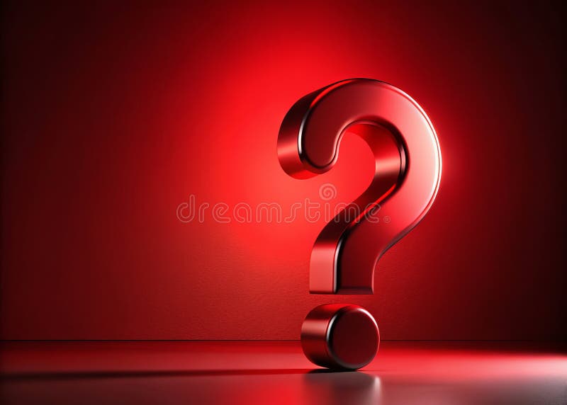 Intriguing Illuminated Red Question Mark on a Gradient Background a ...