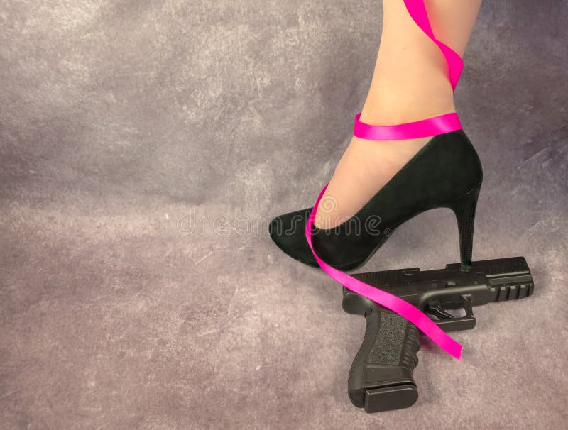 Elegance Meets Danger the Stunning Contrast of High Heels and Guns in ...