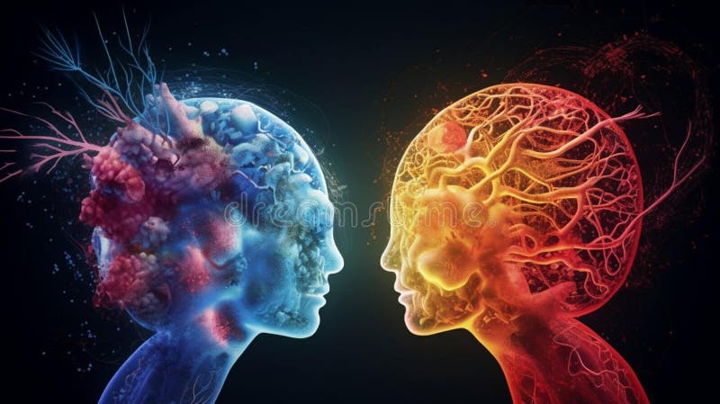 Two Heads Facing Each Other Stock Illustrations – 366 Two Heads Facing ...