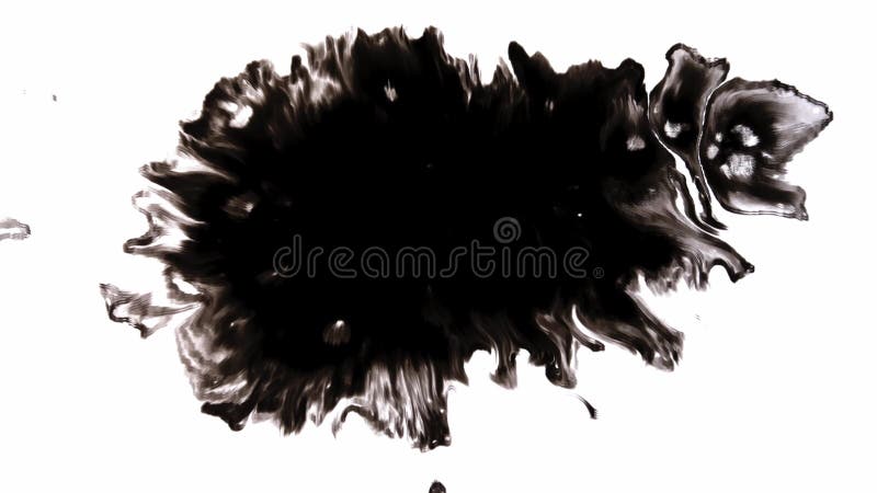 An Abstract Representation of a Black Ink Blot Beautifully Set Against ...