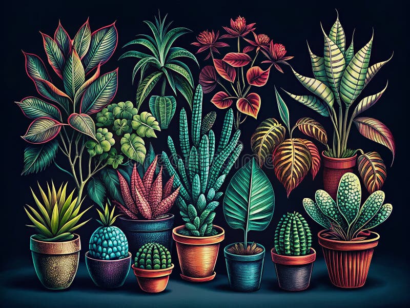 Intriguing Ink Drawings Exploring Uncommon Botanical Forms in LowLight ...