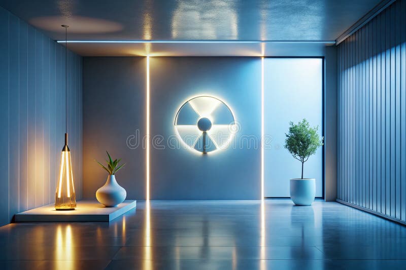 Intriguing Interior Design Radioactive Warning Sign in a Modern ...
